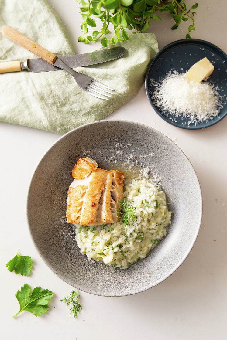 Risotto med fennikel og hvid fisk - Opskrift - RetNemt