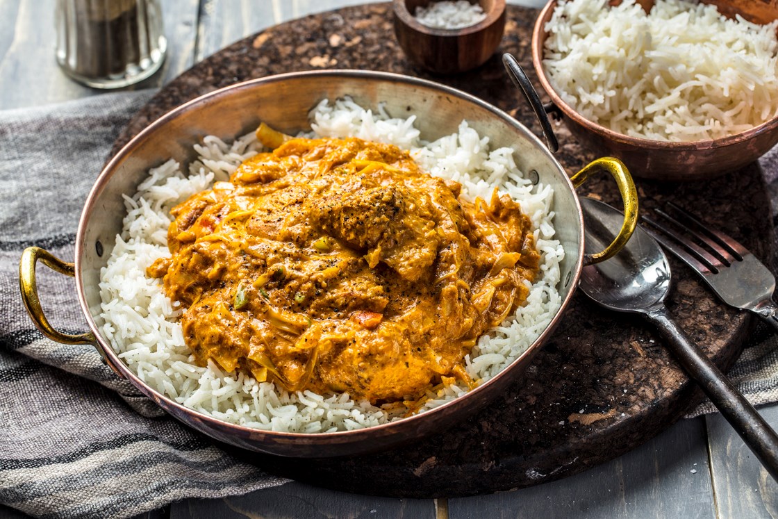 Butter chicken med basmatiris - Oppskrift - Godtlevert